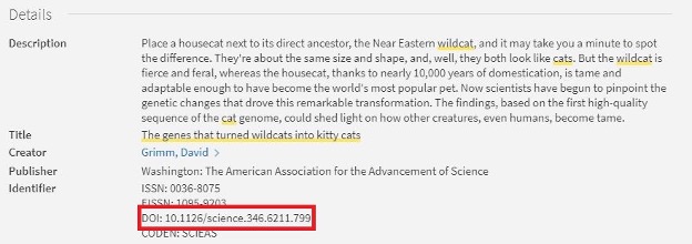 Finding a DOI | University Libraries | University of Nevada, Reno